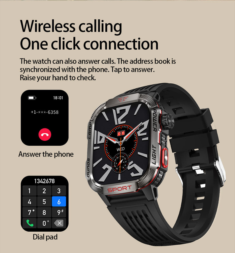 LOPEZ TIPS SMARTWATCH Ultimate Outdoor Smartwatch for Men LED Flashlig ...